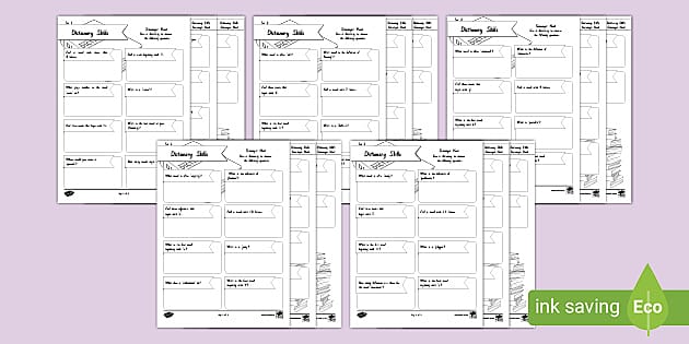 New Zealand Dictionary Scavenger Hunt Worksheets
