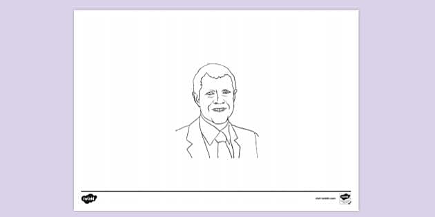 Willie Rennie Face Colouring | Colouring Sheets | Twinkl