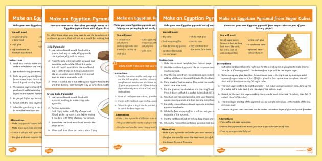 KS2 Pyramid STEM Activity Craft Instructions Resource Pack