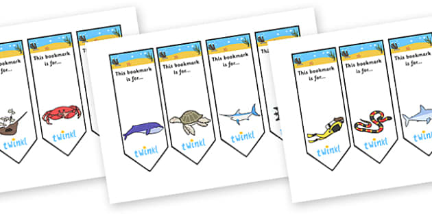 Cool Bookmarks for Books - Under the Sea Themed - Twinkl