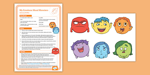 My Emotion Mood Monsters Sensory Bottle | Twinkl - Twinkl