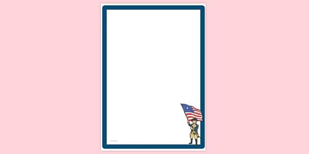 FREE! - Simple George Washington Page Border | Page Borders | Twinkl