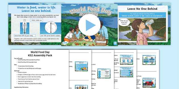KS2 World Food Day Assembly Pack - UN World Food Day