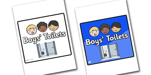 Boys Toilets Area Sign - sign, display sign, area display sign, area sign