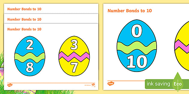 Easter Egg Number Bonds to 10 (teacher made)