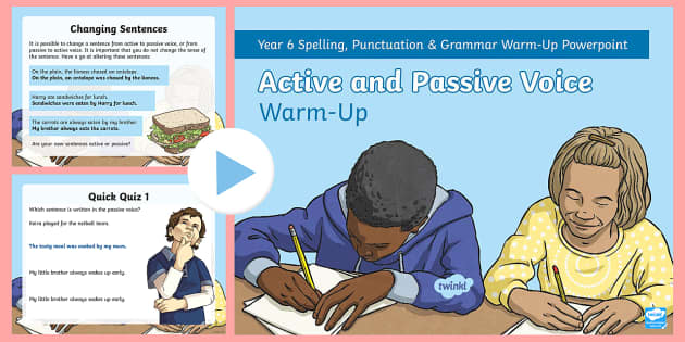 Active and Passive Sentences | KS2 - Warm-up PowerPoint