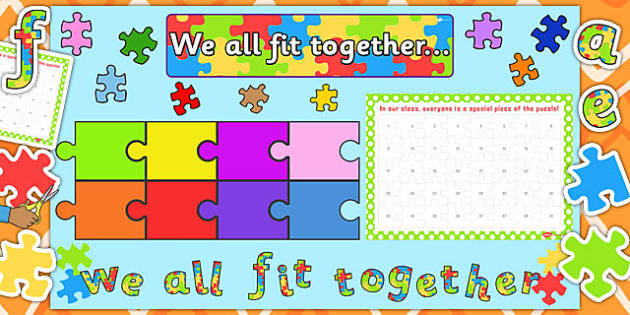 Ready Made We All Fit Together Display Pack (teacher made)