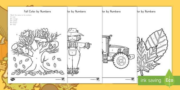 Fall Color by Number (teacher made)