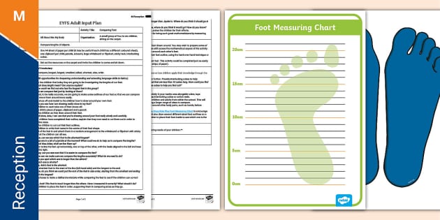 EYFS Comparing Feet Adult Input Plan and Resource Pack