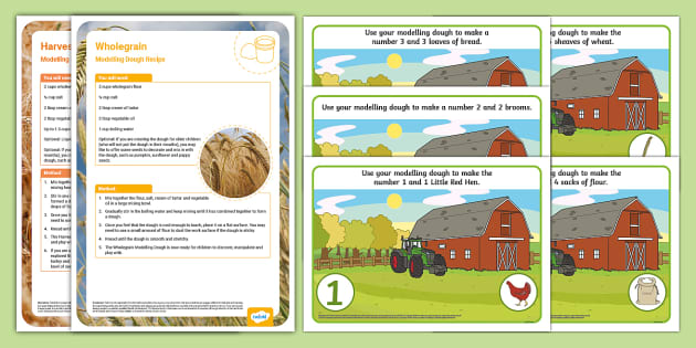 The Little Red Hen Number Modelling Dough Recipe and Mat Pack