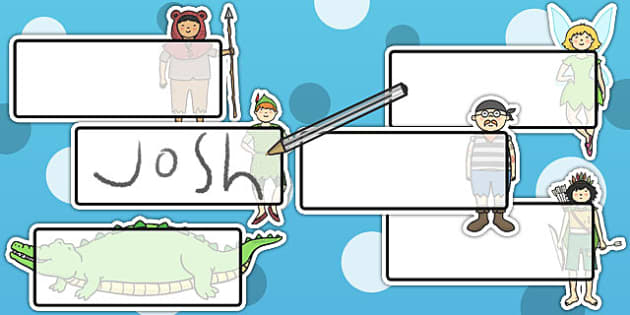 Peter Pan Editable Self-Registration (teacher made)