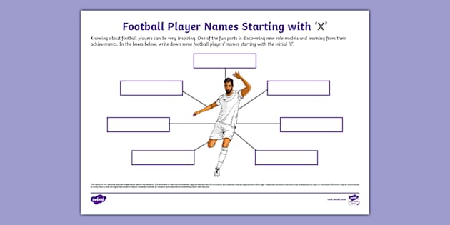 Football Player Names Starting with 'X' Activity - Twinkl