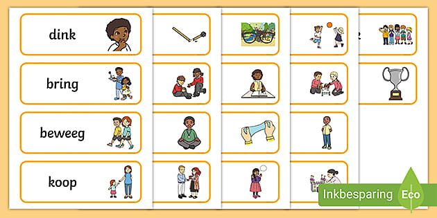 STOMPI - Werkwoorde Woordkaarte (Hecho por educadores)