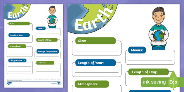 Earth Fact File Template (nauczyciel wykonał) - Twinkl Earth Fact File Template (nauczyciel wykonał) - Twinkl