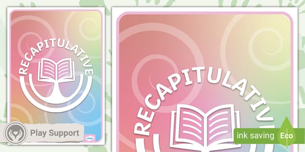 Recapitulative Play Icon Display Poster - Twinkl