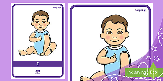 Baby Sign Language Poster (I) (Hecho por educadores)
