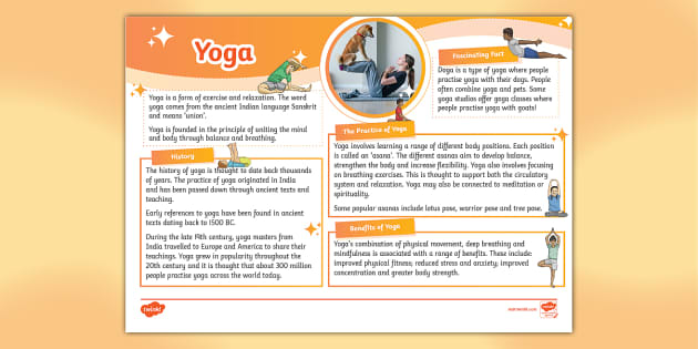 KS2 Yoga Fact File (teacher made) - Twinkl