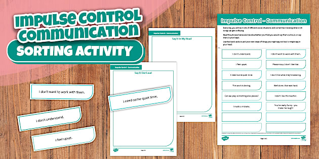 Impulse Control Sorting Activity