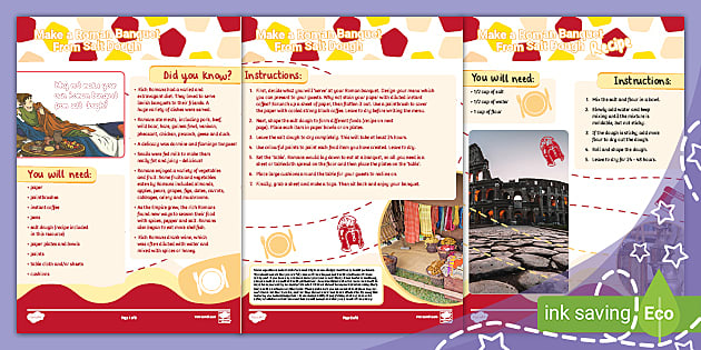 Make a Roman Banquet From Salt Dough Activity (Teacher-Made)