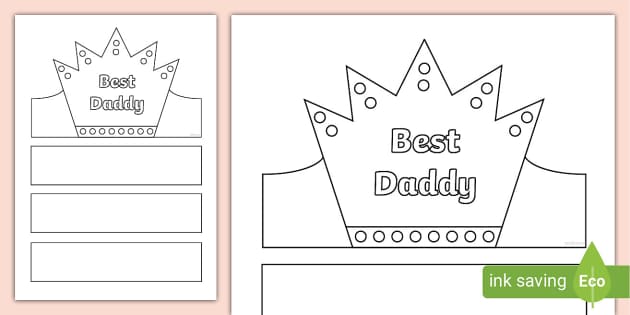 Best Daddy Crown Template (teacher made)