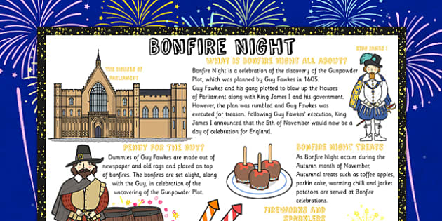Large Bonfire Night Information Poster, Fire, Bonfire, Fawkes