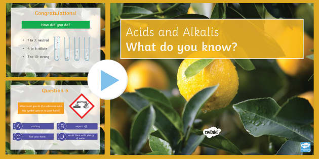 Acids and Alkalis Quiz PowerPoint (Teacher-Made) - Twinkl