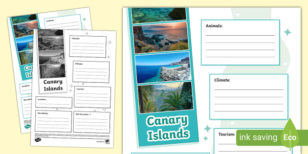 Canary Islands Fact File Template (teacher made) - Twinkl