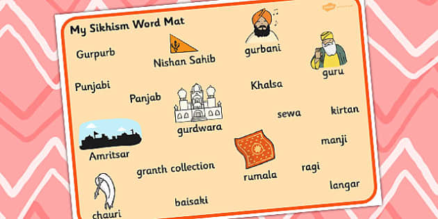 Sikhism Word Mat - sikhism, sikhs, visual aid, keywords, word