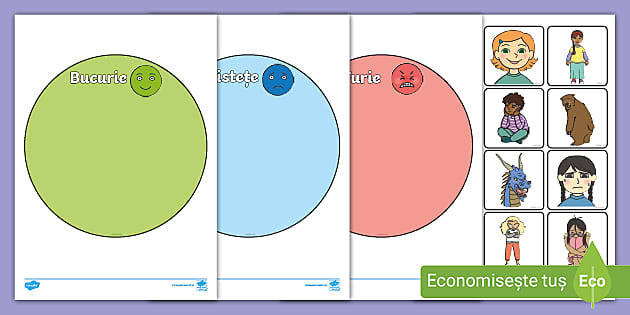Emoții: bucurie, tristețe sau furie – Activitate de sortare