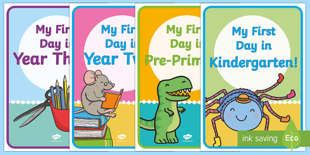 First Day Photo Prop Cards (teacher made) - Twinkl