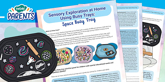Space Busy Tray Sensory Activity