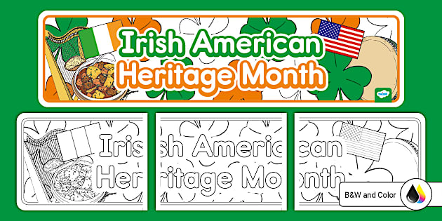 Irish American Heritage Month Banner (teacher made) - Twinkl