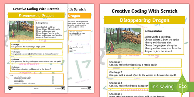 Disappearing Dragon Scratch Worksheet / Worksheet