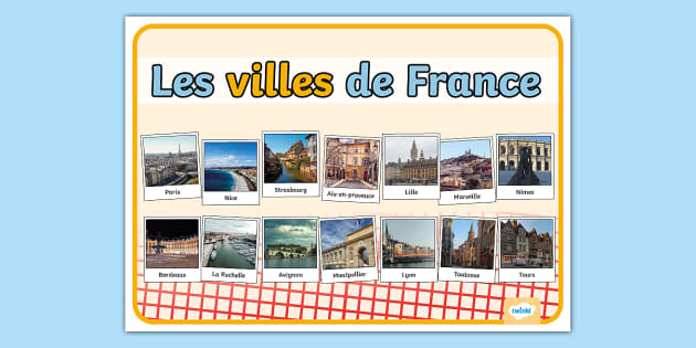 * NEW * Affiche : Les villes de France (l'enseignant a fait)