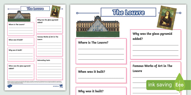 The Louvre Fact File Template (Lehrer gemacht) - Twinkl