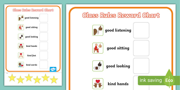 Twinkl Symbols: Class Rules Reward Chart