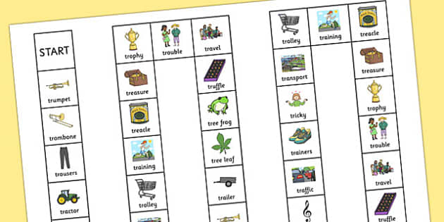 Two Syllable 'TR' Board Game (teacher made) - Twinkl