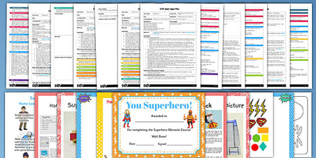 Kindergarten Superheroes Adult Input Planning and Resource Pack (Ages 3-4)