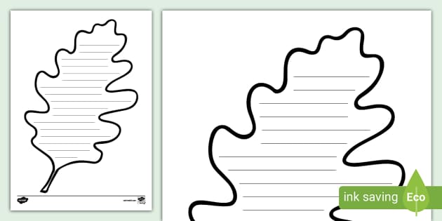 Oak Leaf Writing Frame Template Oak Leaf teacher Made 