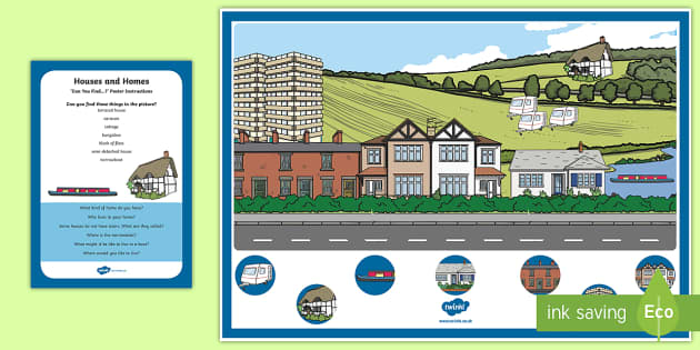 Houses and Homes Can You Find...? Poster and Prompt Card Pack
