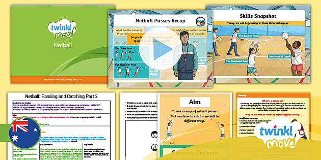 Move PE Year 6 Netball Lesson 2: Passing and Catching Part 2 Lesson Pack