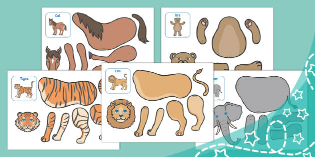 Formează animale din părțile lor componente Activitate