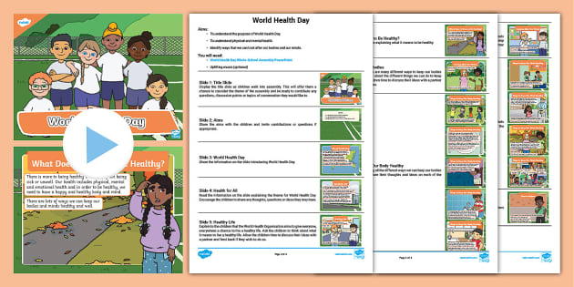 World Health Day Whole-School Assembly Pack (teacher made)
