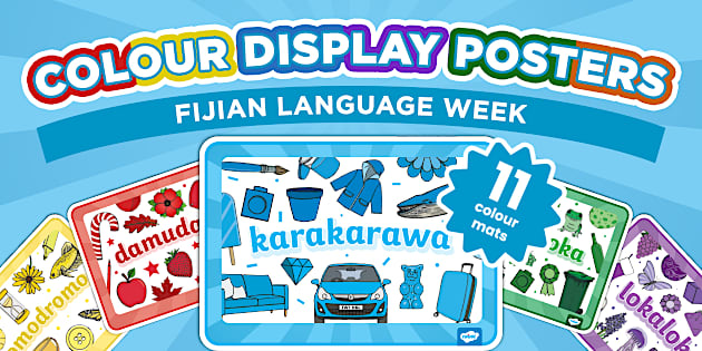 Colour Display Posters - Fijian Language Week - Twinkl