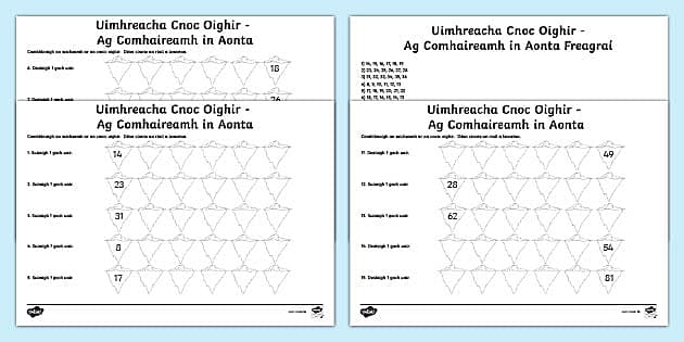 Uimhreacha Cnoc Oighir: Comhaireamh in Aonta - Twinkl