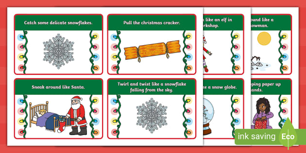 Christmas Brain Break Action Cards (Hecho por educadores) Christmas Brain Break Action Cards (Hecho por educadores)