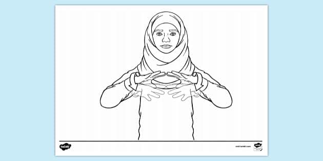 BSL Child Break Colouring Sheet | Colouring Sheets - Twinkl