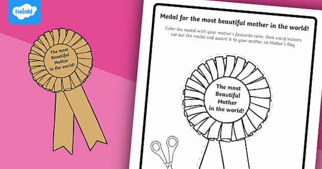 Mother's Day Medal (Teacher-Made) - Twinkl