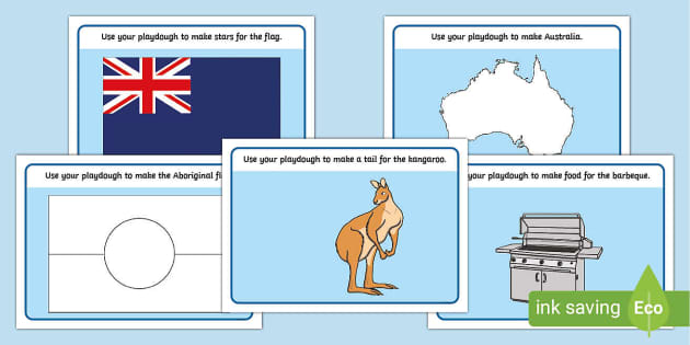 Australia Day Playdough Mat Pack - EYLF - HASS - Twinkl