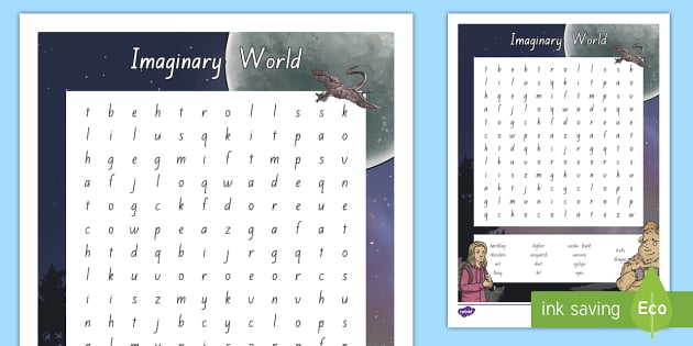 FREE! - The Imaginary World Word Search to Support Teaching on The ...